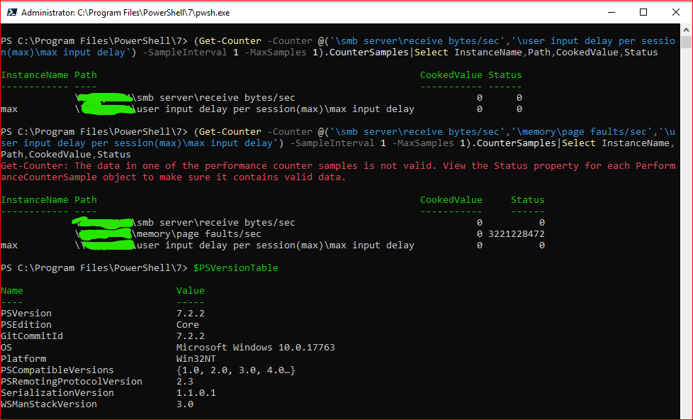 Get-Counter corrupts/disables PerfLib or returns invalid data · Issue ...