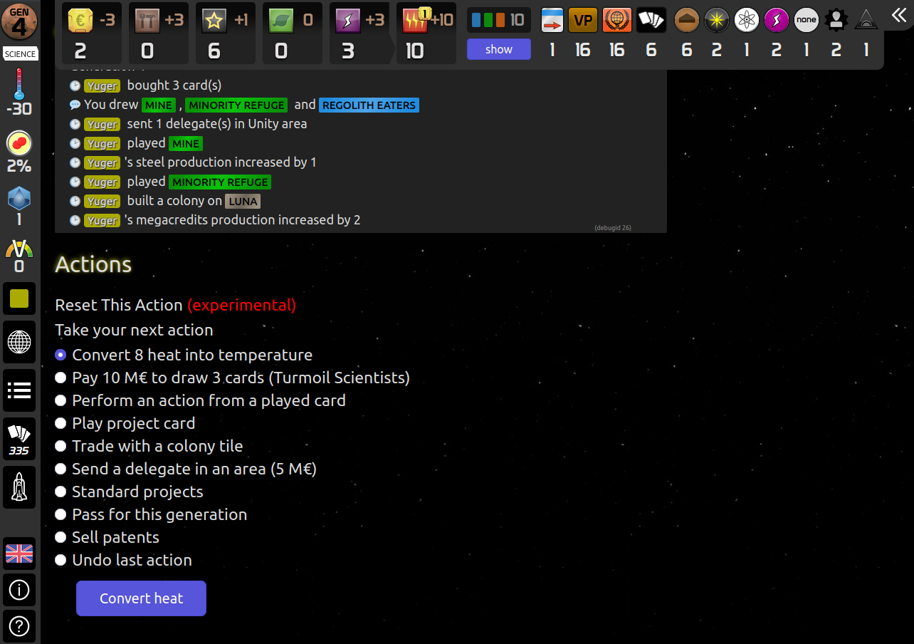 MINORITY REFUGE production error · Issue #5420 · terraforming-mars/terraforming-mars · GitHub