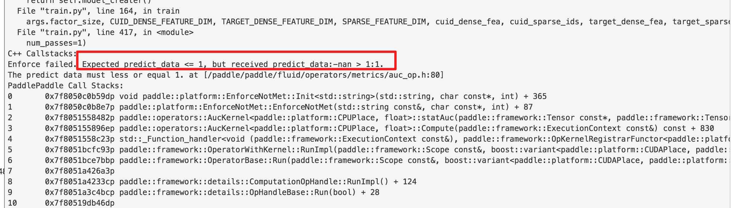 使用auc_op报错：Expected predict_data 1:1 · Issue #16366 · PaddlePaddle ...
