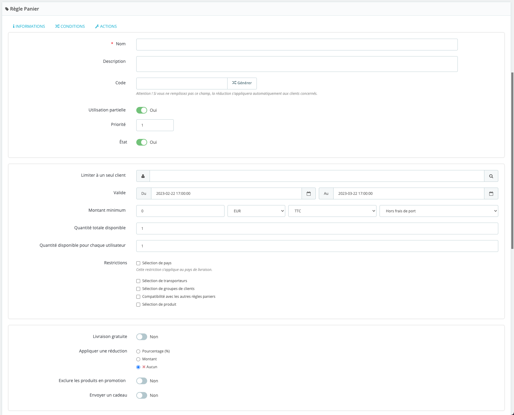 Can't create any Cart Rule per customer · Issue #31484 · PrestaShop/PrestaShop · GitHub