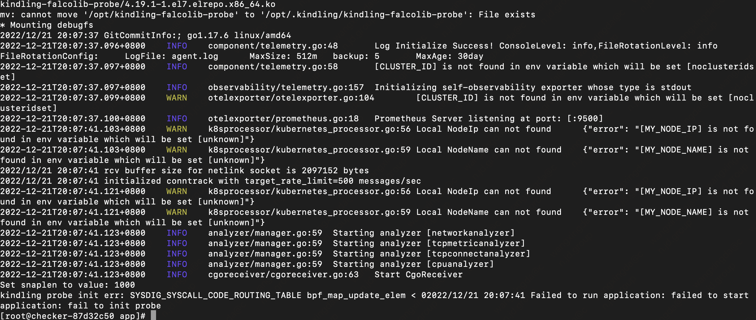 手动构建kindling，启动后报kindling probe init err: SYSDIG_SYSCALL_CODE_ROUTING_TABLE bpf_map_update_elem