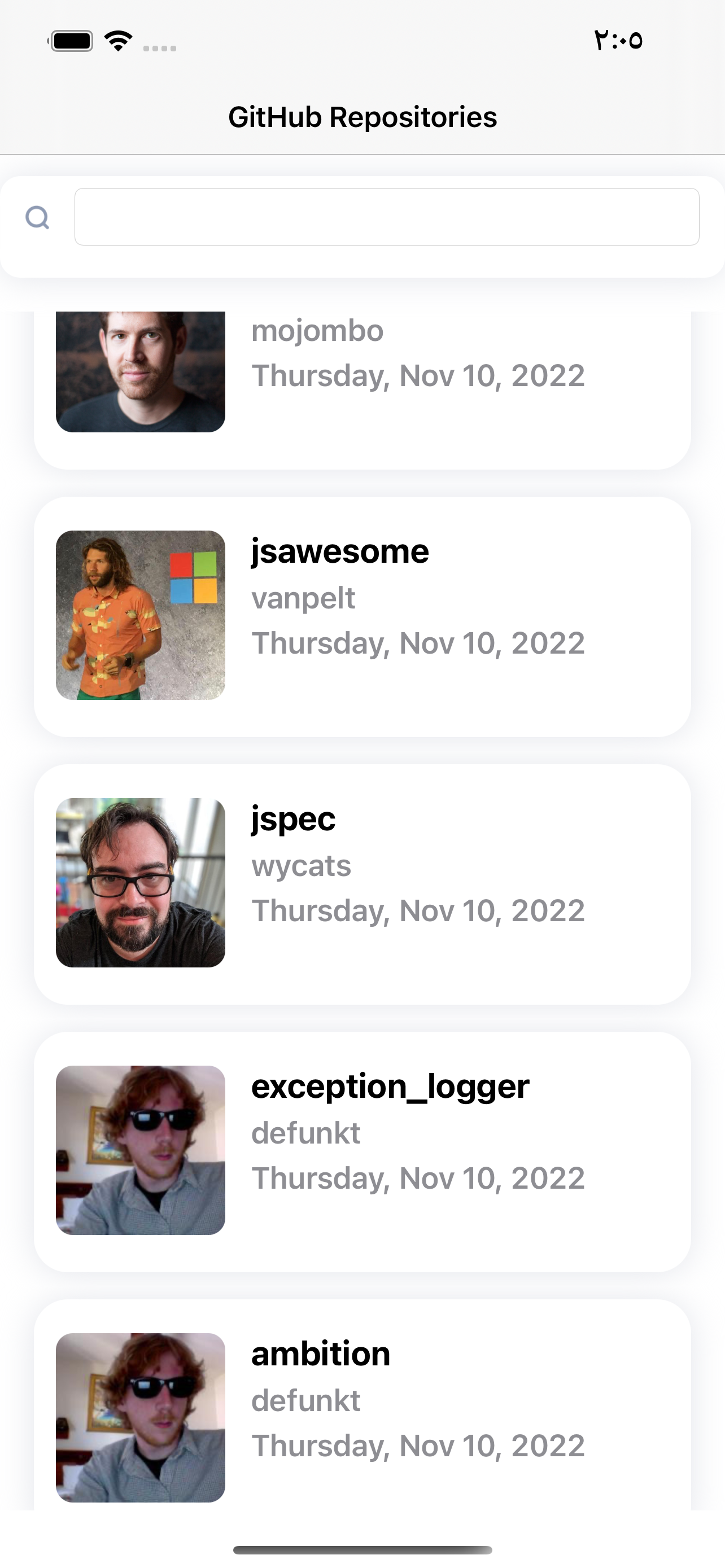 GitHub - PassantAbdelatif/GitHubRepositoriesApp