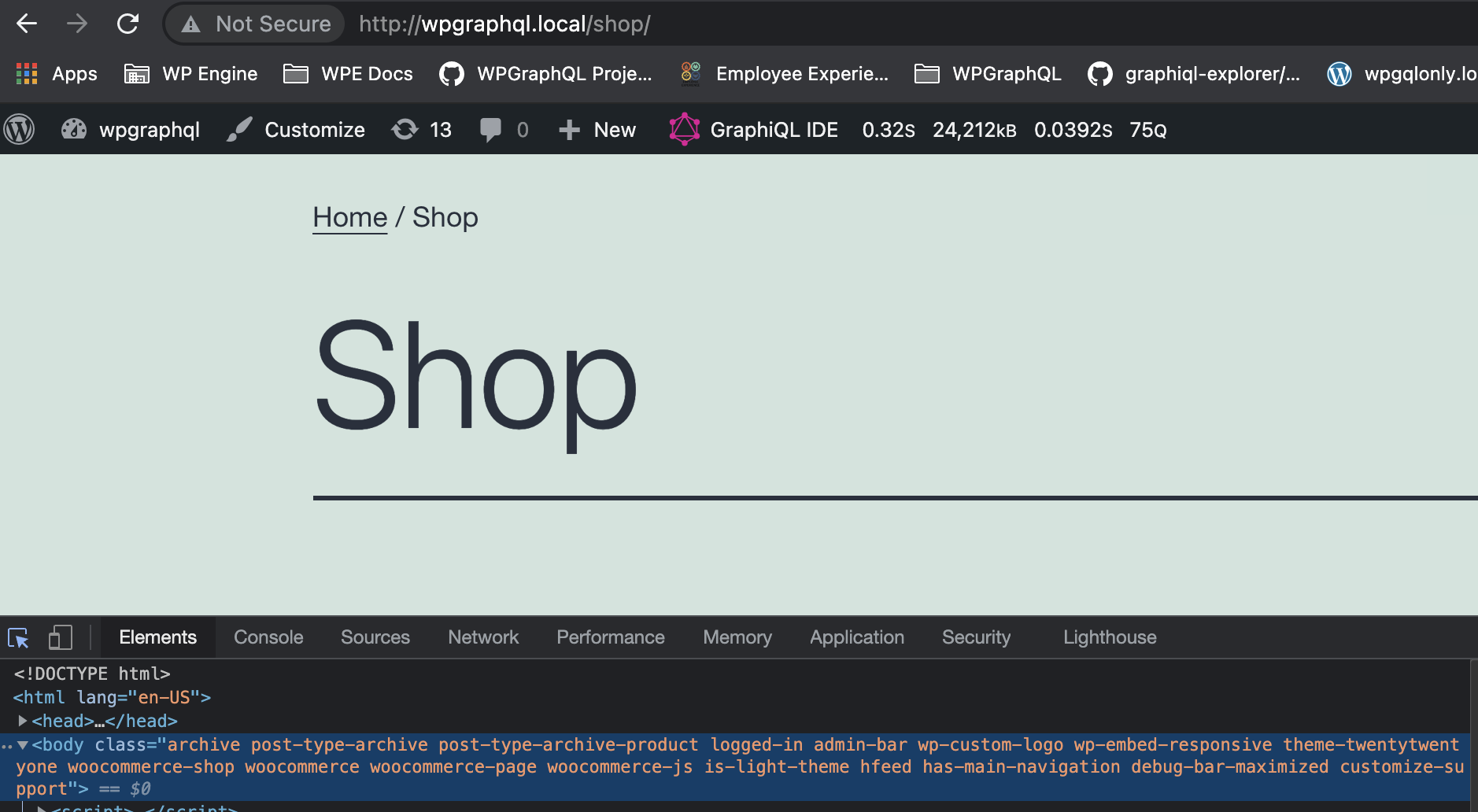 Can't query `/shop/` page by contentNode with uri argument when woocommerce is enabled (no wp ...