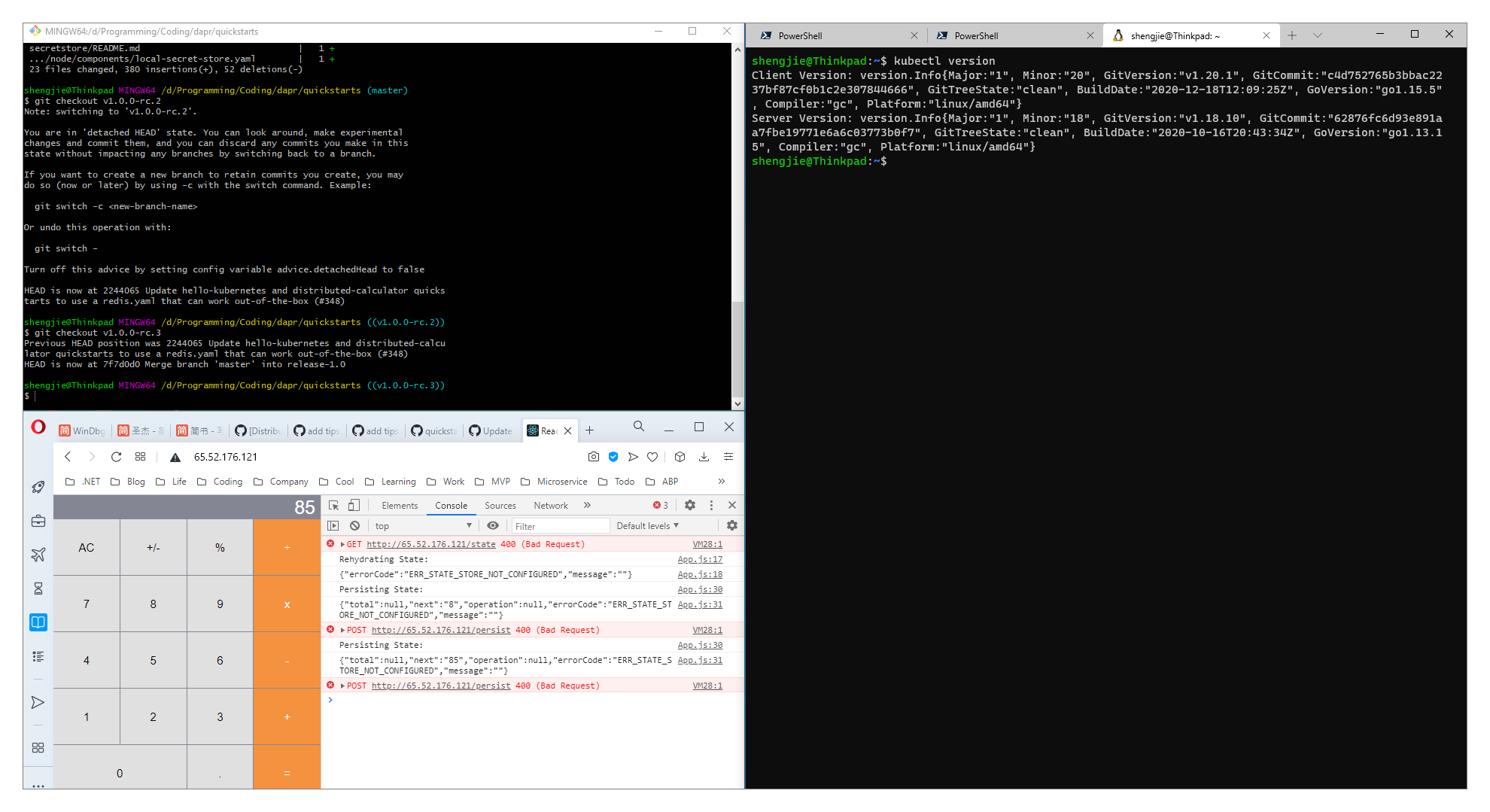 [Distributed-calculator] Got 400 error when I deployed to aks · Issue #365 · dapr/quickstarts ...
