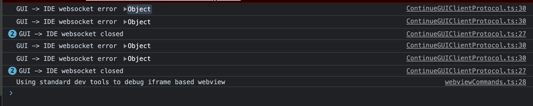 gui connection with server (or extension?) sporadically breaks · Issue #390 · continuedev ...