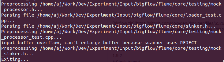 input buffer overflow, can't enlarge buffer because scanner uses REJECT · Issue #8564 · doxygen ...