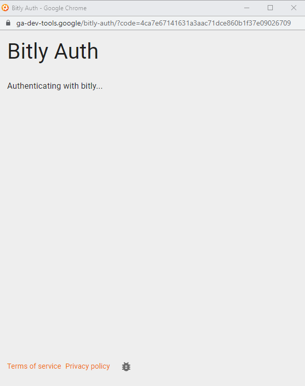 Can't Shorten Links With Campaign URL Builder - Stuck on "Authenticating with bitly..." Screen ...