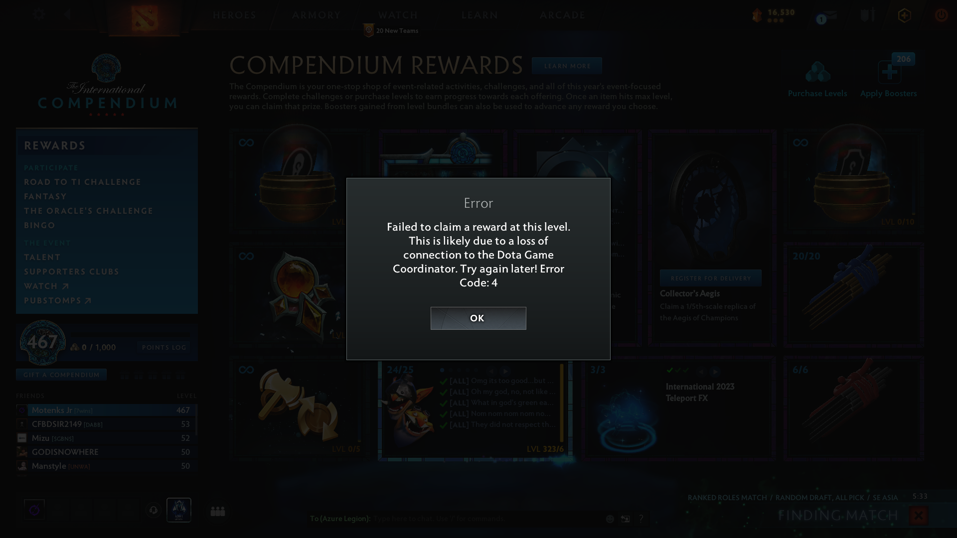 cant claim rewards compendium · Issue #12757 · ValveSoftware/Dota2-Gameplay · GitHub