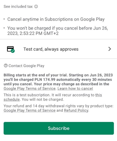 Unable to access to "Subscribe" button on system pop-up Google Play Store · Issue #1492 ...