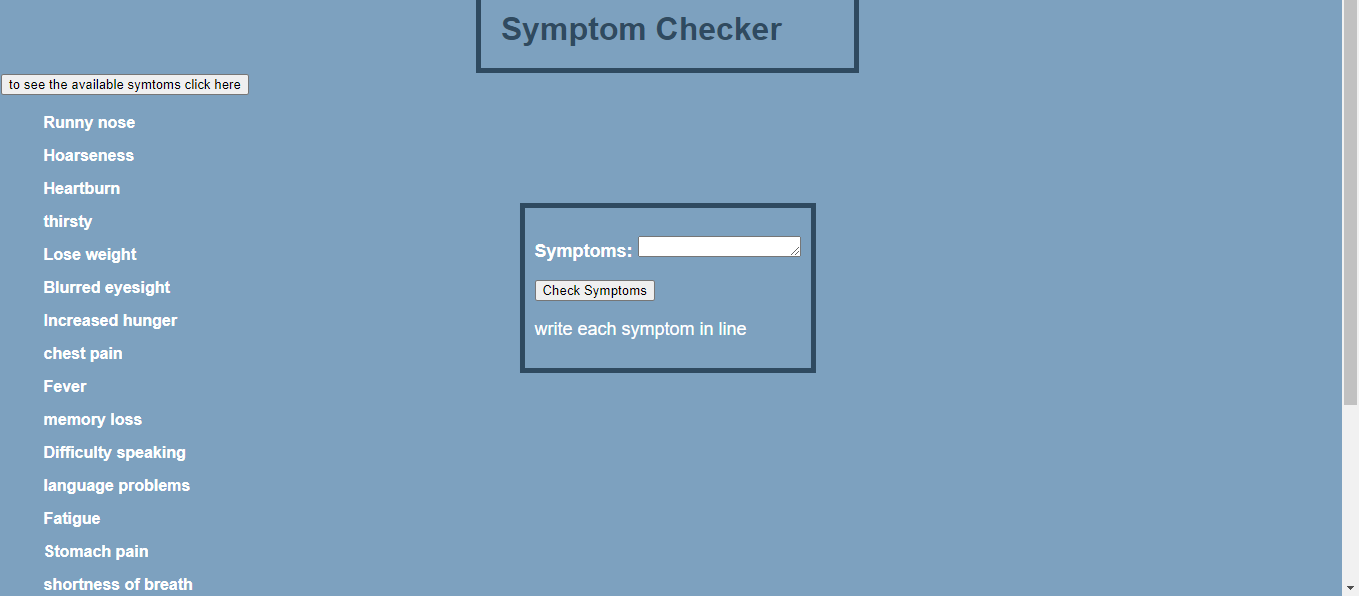 GitHub - you1472006/symptom-checker