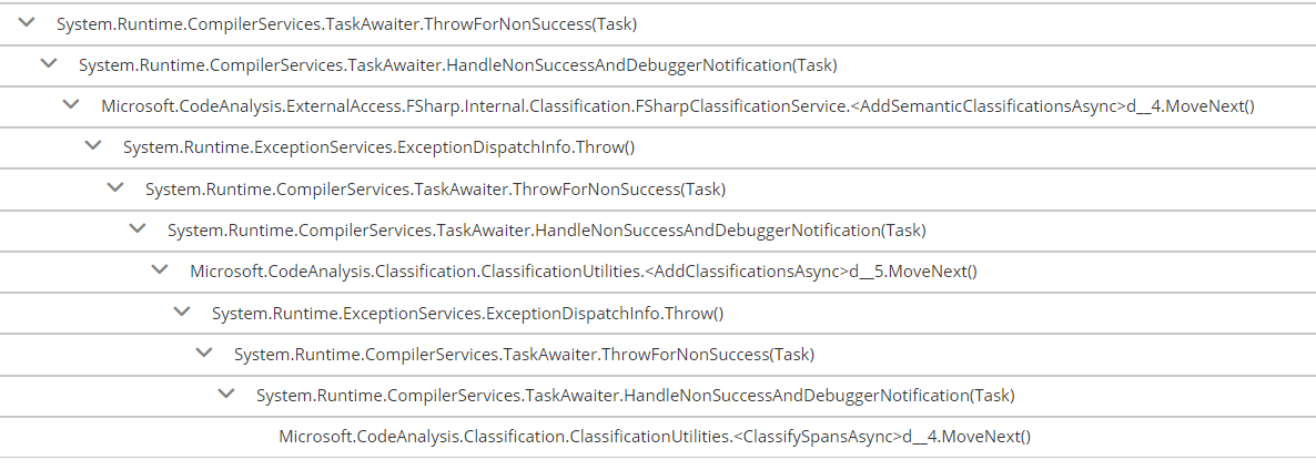 Taskcanceledexception Is Thrown In Microsoft Codeanalysis Externalaccess Fsharpternal
