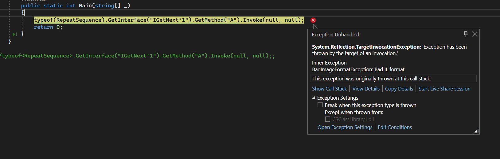 F# implemented abstract static member causes Bad image format invoked through reflection · Issue ...