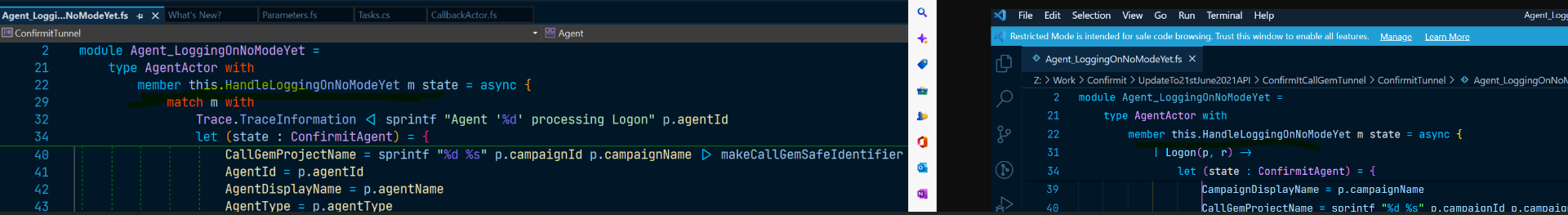 Editor Sticky Scroll not working properly with F# · Issue #14542 · dotnet/fsharp · GitHub