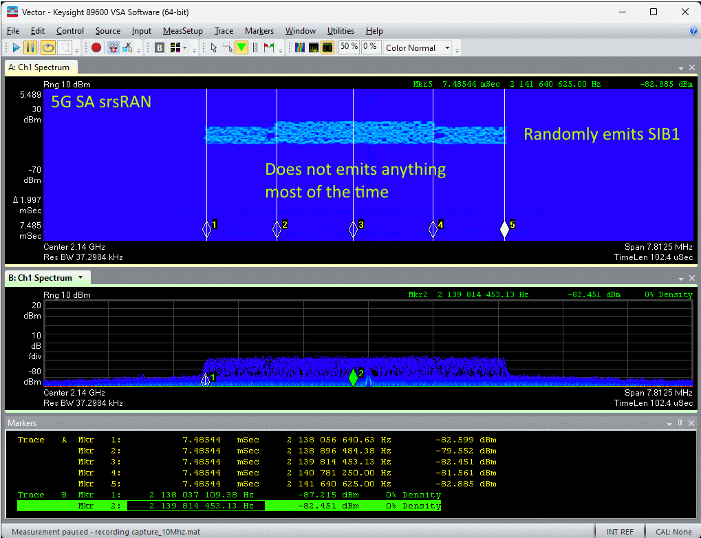 5G SA/NSA downlink "carrier" is not continuous · Issue #1107 · srsran/srsRAN_4G · GitHub