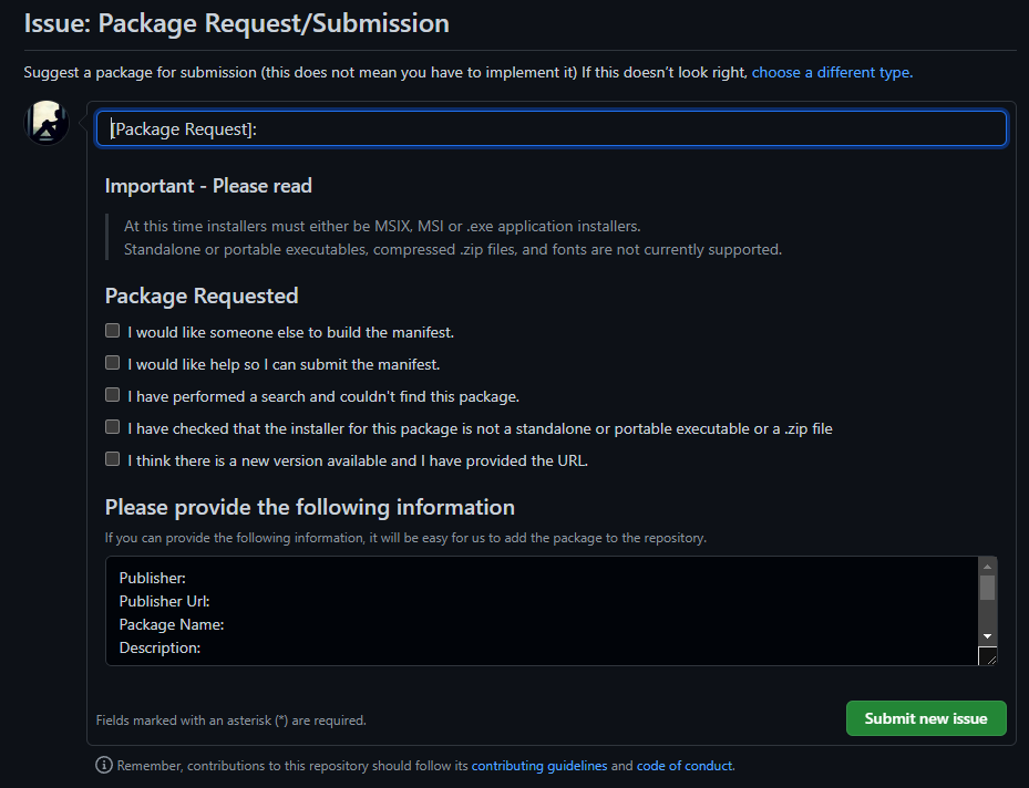 Inform users of blocked types by Trenly · Pull Request #31169 · microsoft/winget-pkgs · GitHub