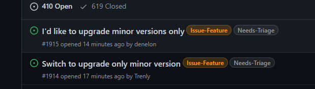 I'd like to upgrade minor versions only · Issue #1915 · microsoft ...