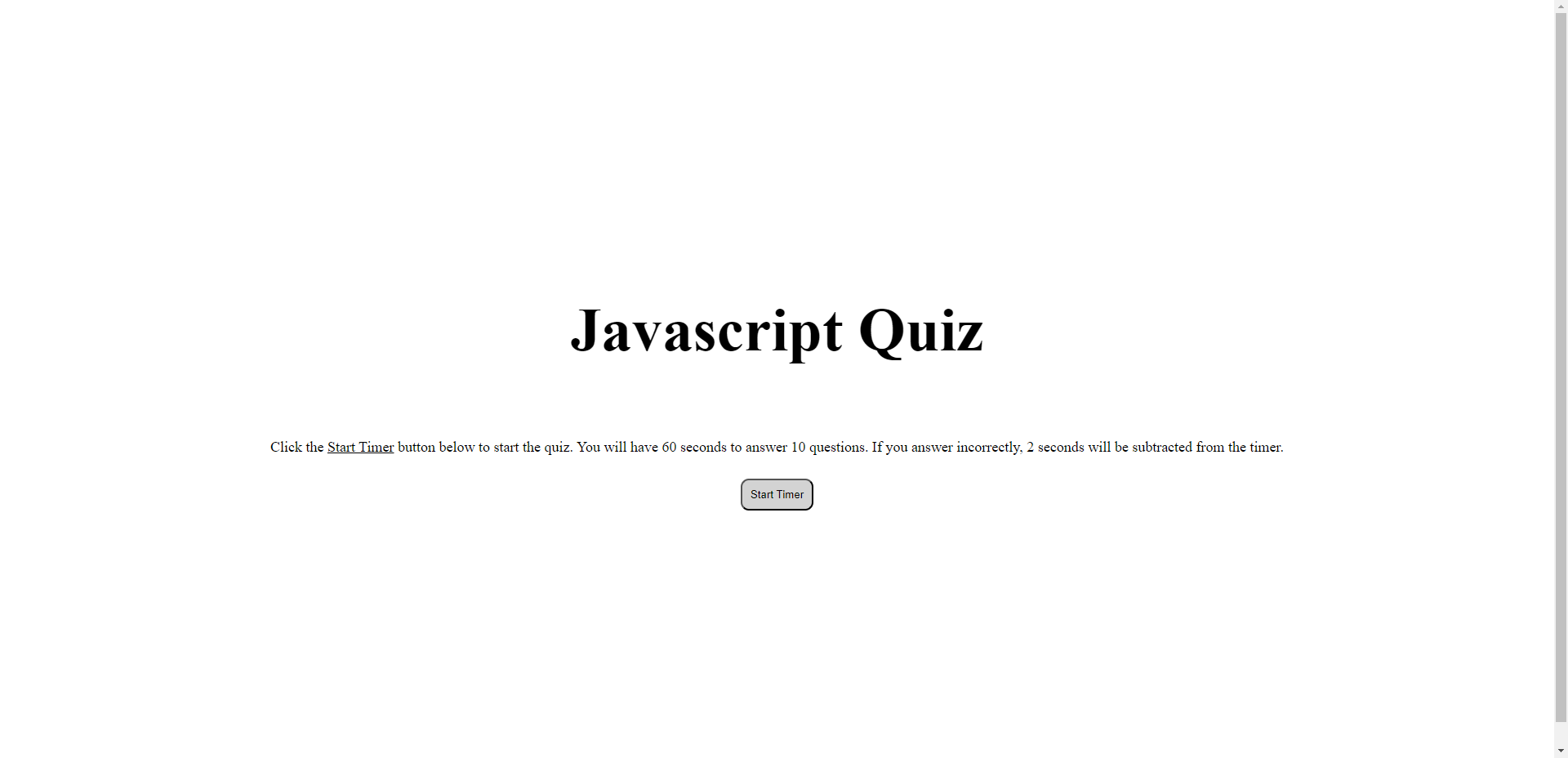 Github Kelso1020javascript Quiz A Time Quiz Full Of Questions About Javascript