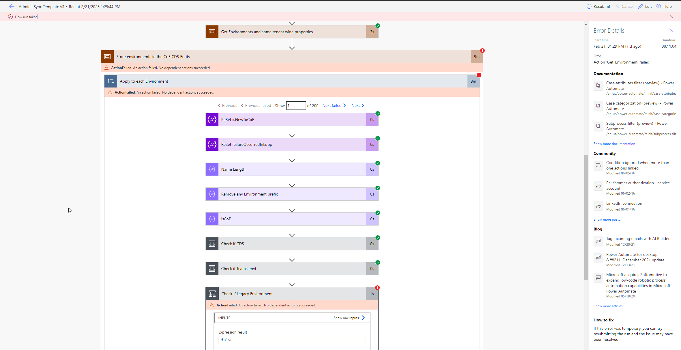 Coe Starter Kit Bug Admin Sync Template V3 Failing · Issue 4859 · Microsoftcoe Starter