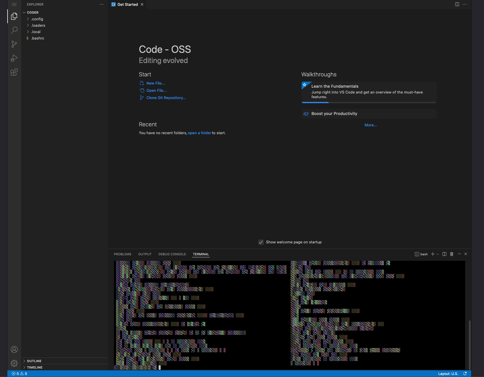 Code-server terminal text completely obfuscated · Issue #446 · getumbrel/umbrel-apps · GitHub