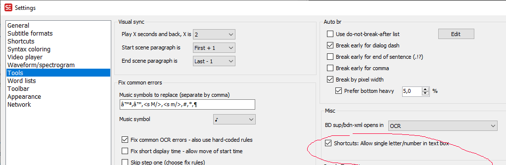 Single letter shortcut conflict · Issue #5520 · SubtitleEdit ...