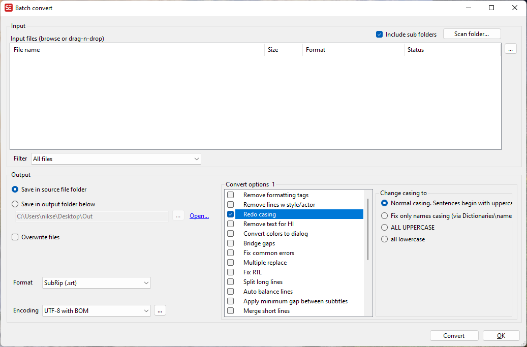 Is it Possible to add batch change casing？ · Issue #6330 · SubtitleEdit/subtitleedit · GitHub