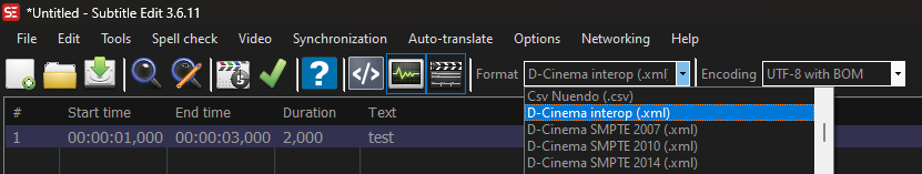 D-Cinema SMPTE 2014 always opening D-Cinema interop/png · Issue #6667 · SubtitleEdit ...