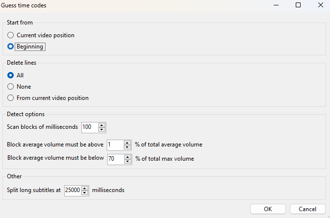 Redoing individual selected lines with Whisper can result in thousands of empty lines · Issue ...