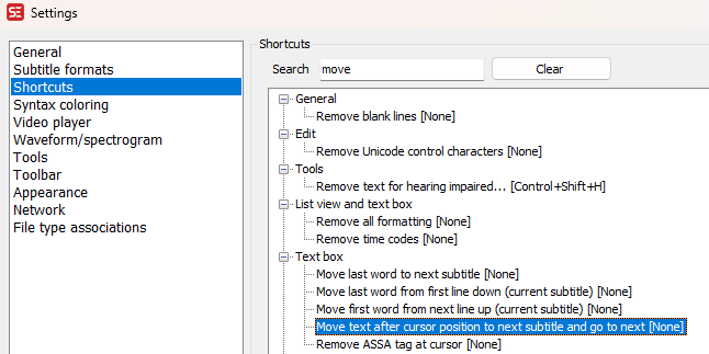Suggestion to add two 'Text box' shortcuts · Issue #6673 · SubtitleEdit/subtitleedit · GitHub