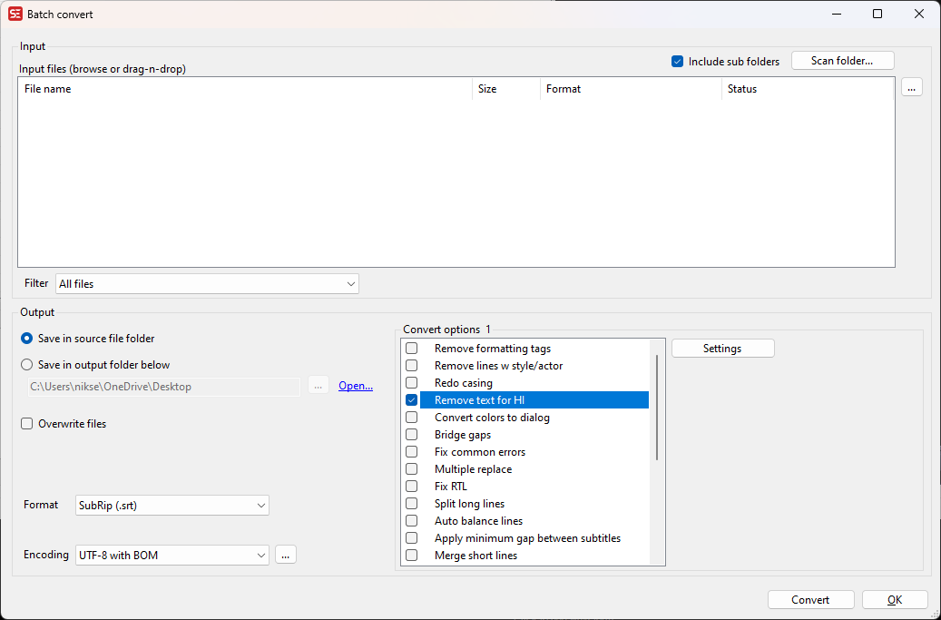 how to bacth remove text for hearing impaired..? · Issue #6814 · SubtitleEdit/subtitleedit · GitHub