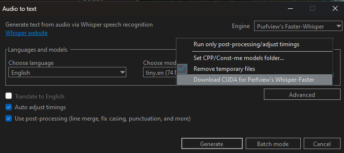 Add normal .zip file download of cuBLAS and cuDNN libs · Issue #58 · Purfview/whisper-standalone ...