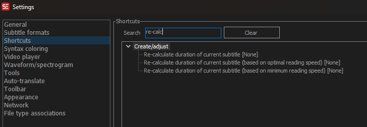 New "re-calculate" shortcut · Issue #7533 · SubtitleEdit/subtitleedit · GitHub