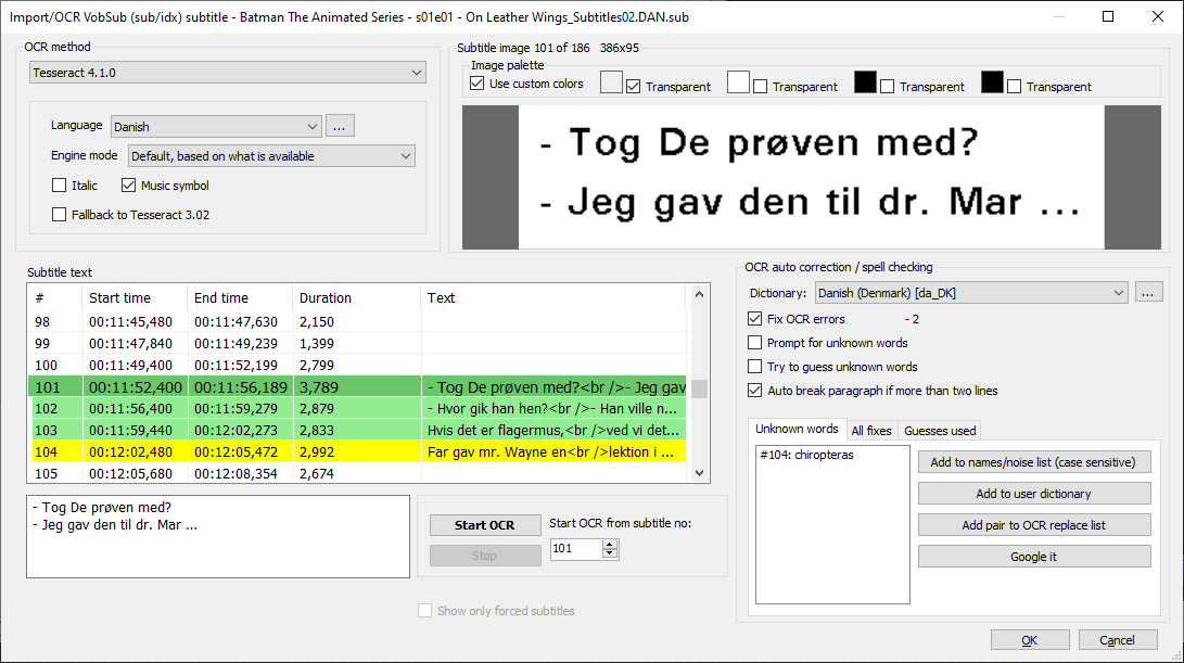 Is "Fix OCR Errors" the same as "Fix Common errors" in OCR Scan? · Issue #3871 · SubtitleEdit ...