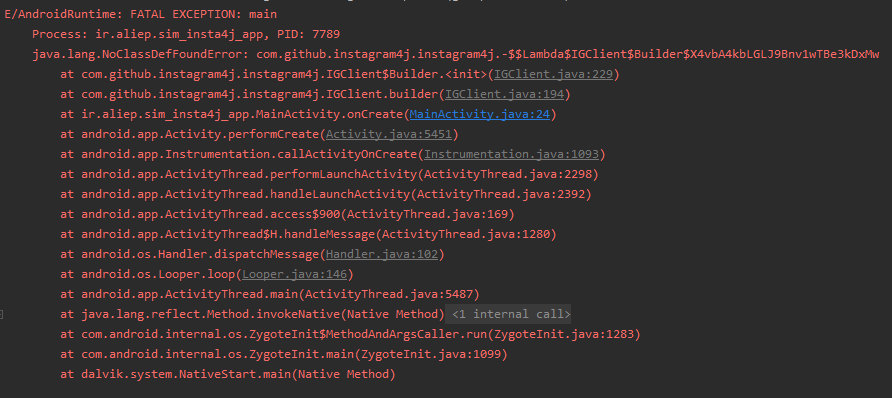 java.lang.NoClassDefFoundError · Issue #567 · instagram4j/instagram4j ...