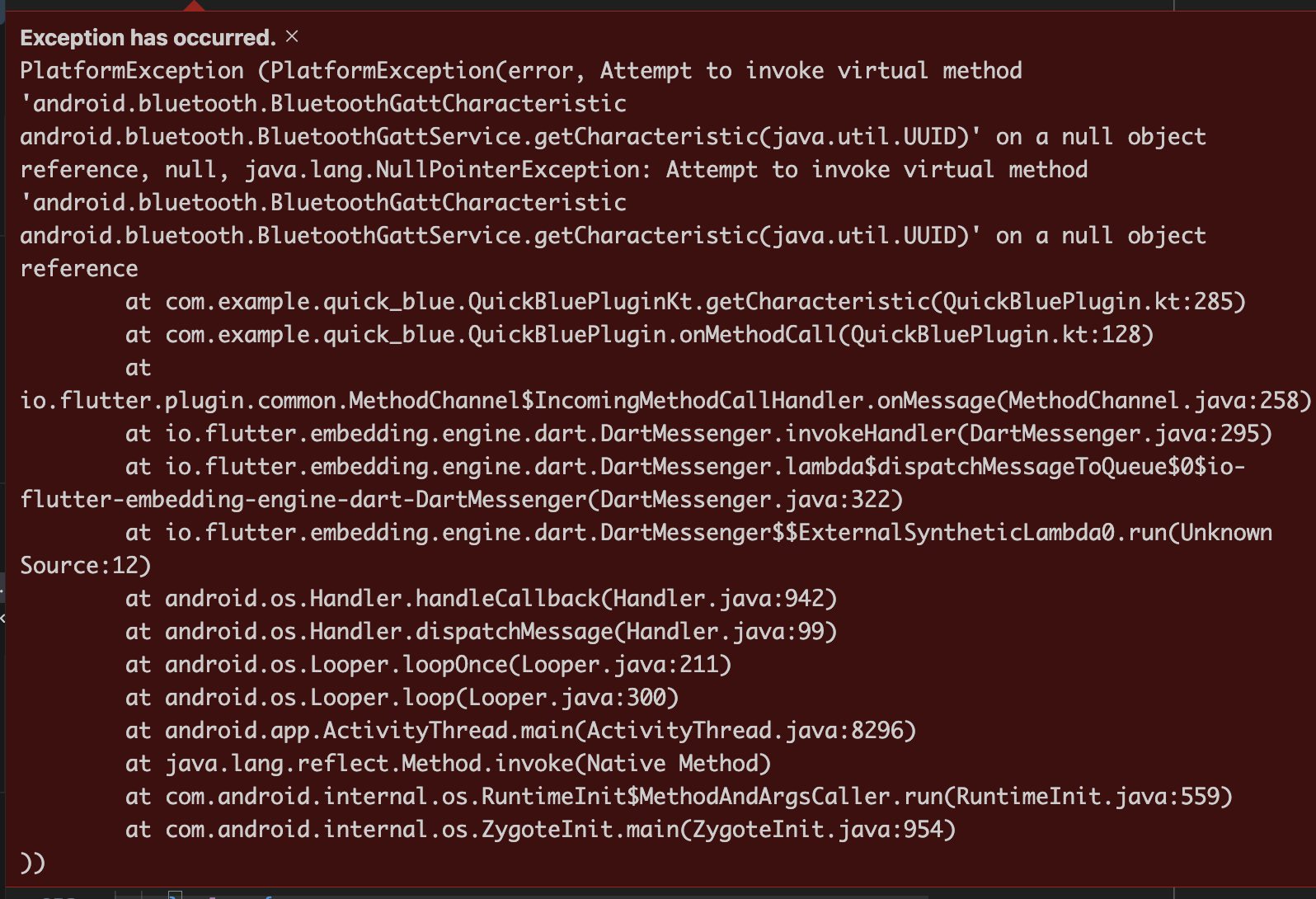 quick_blue_example not working · Issue #149 · woodemi/quick_blue · GitHub