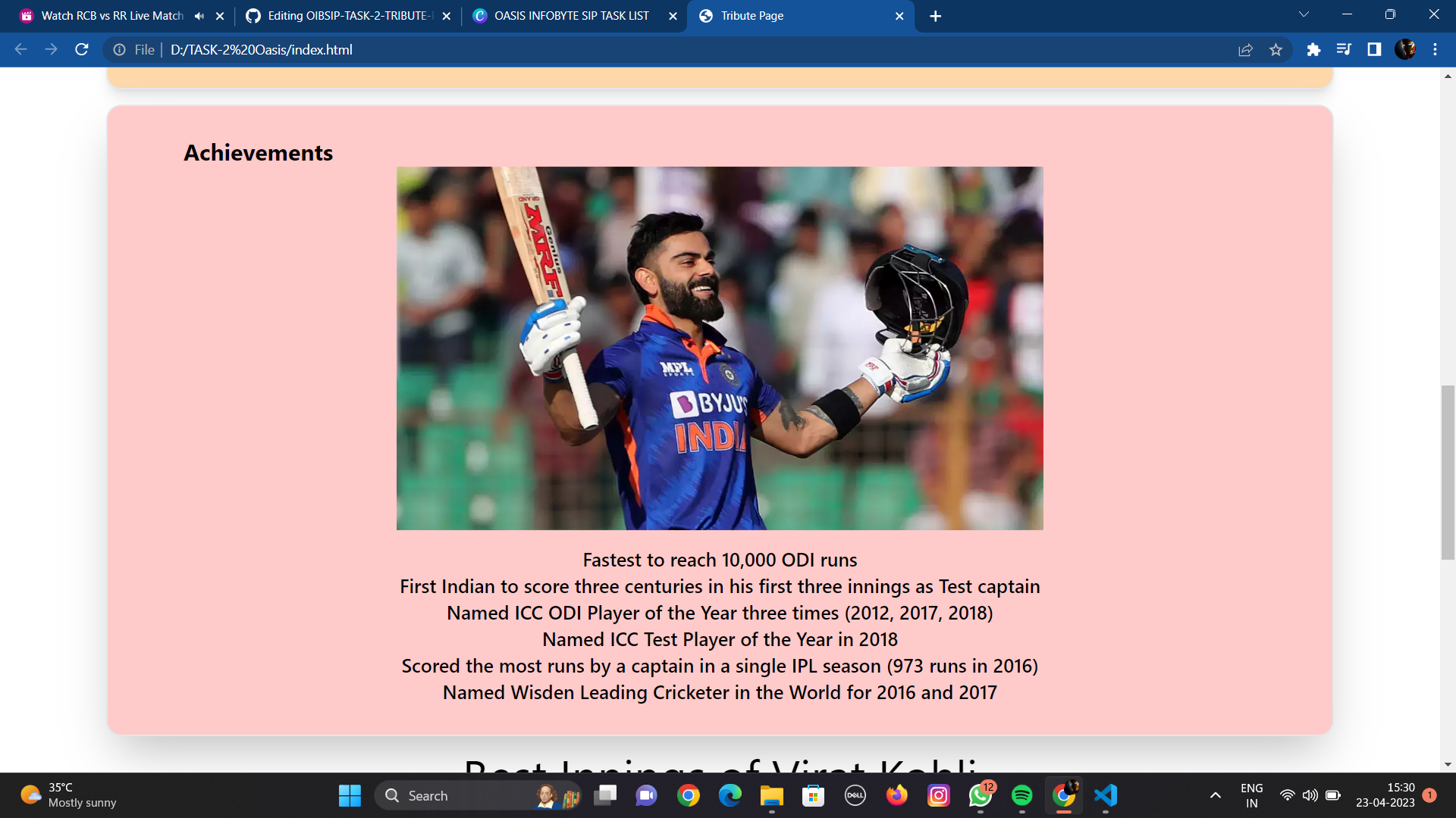 Github Shreeram312oibsip Task 2 Tribute Page A Small Tribute Page On My Role Model The Run 6221