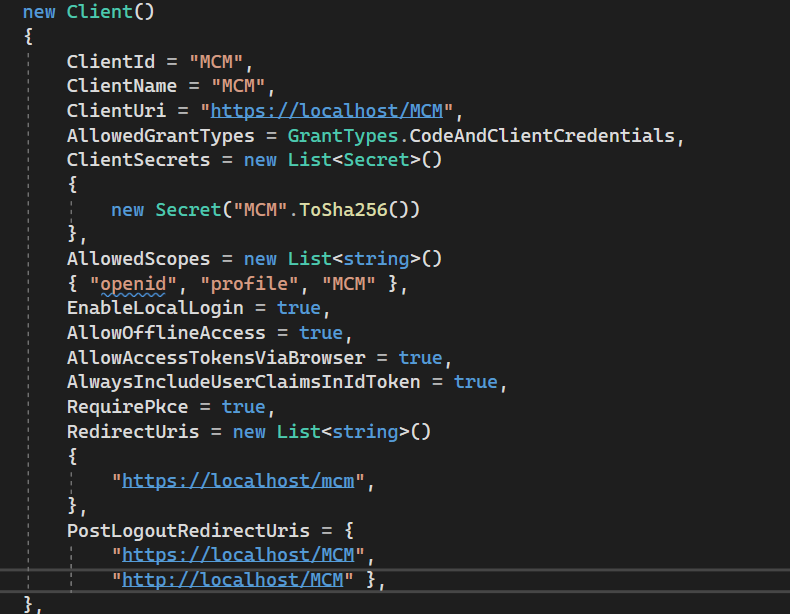 When authenticating between identity and Owin MVC client, code_challenge in url keeps cycling ...