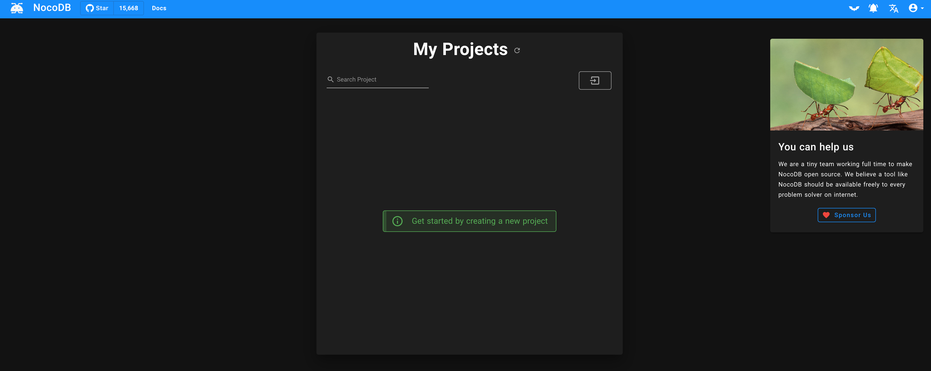 New Project button · Issue #409 · nocodb/nocodb · GitHub
