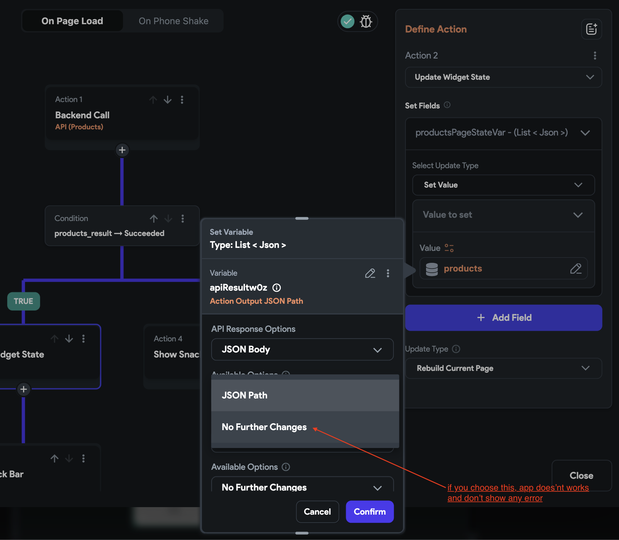 Actions are not performed · Issue #725 · FlutterFlow/flutterflow-issues ...
