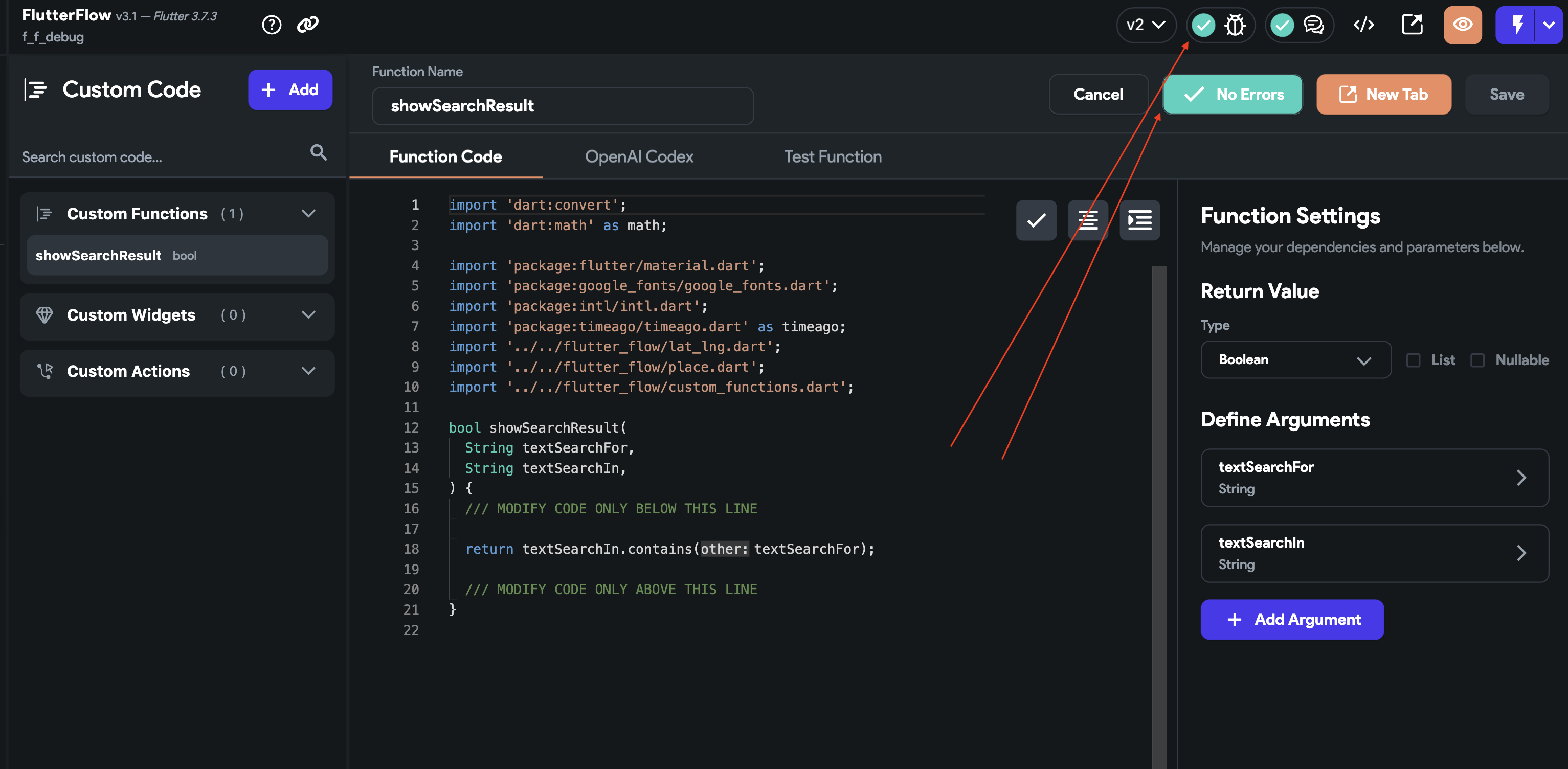 Custom Functions Editor issue · Issue #728 · FlutterFlow/flutterflow-issues · GitHub