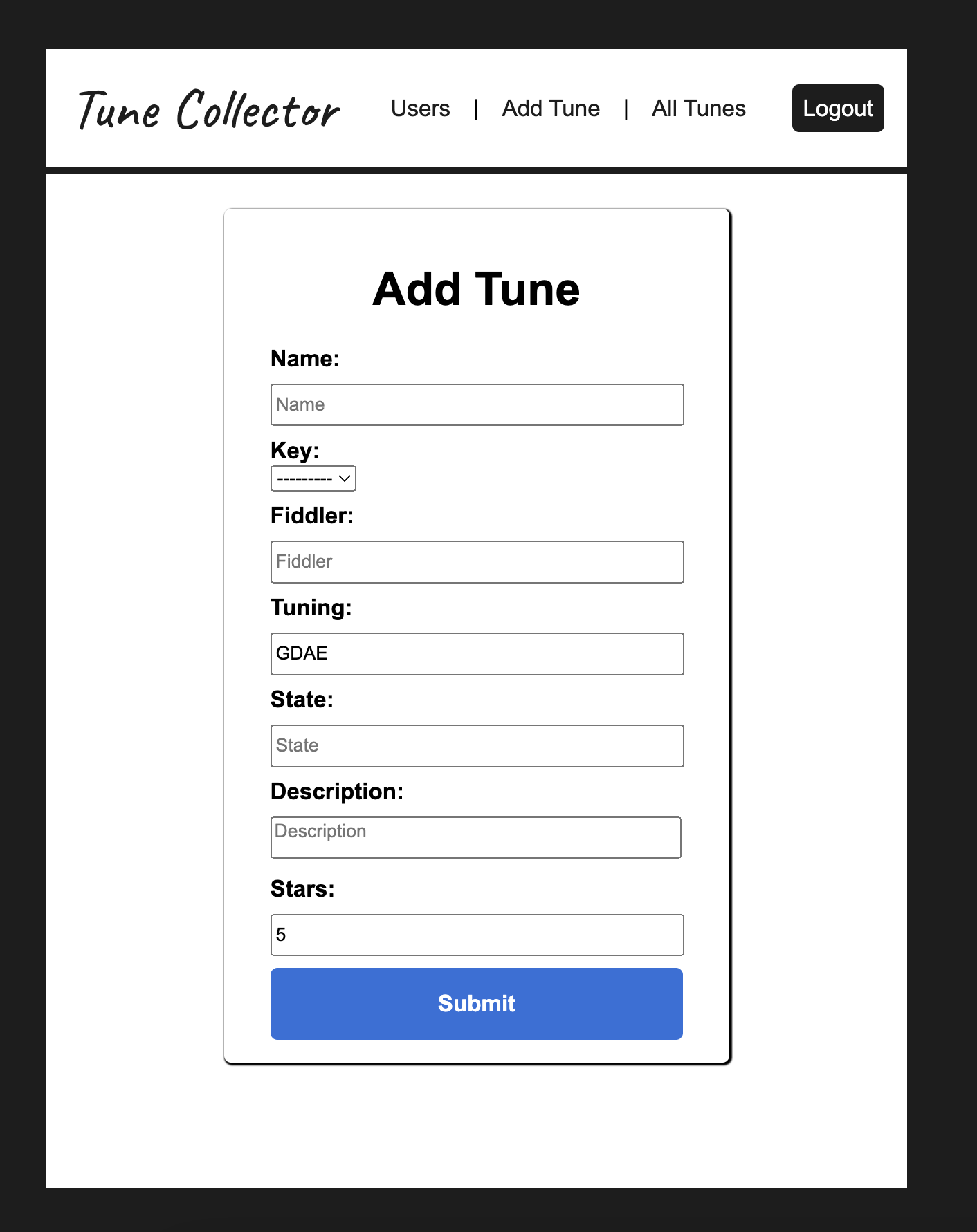 GitHub - bcarpenter7/tune-collector-final