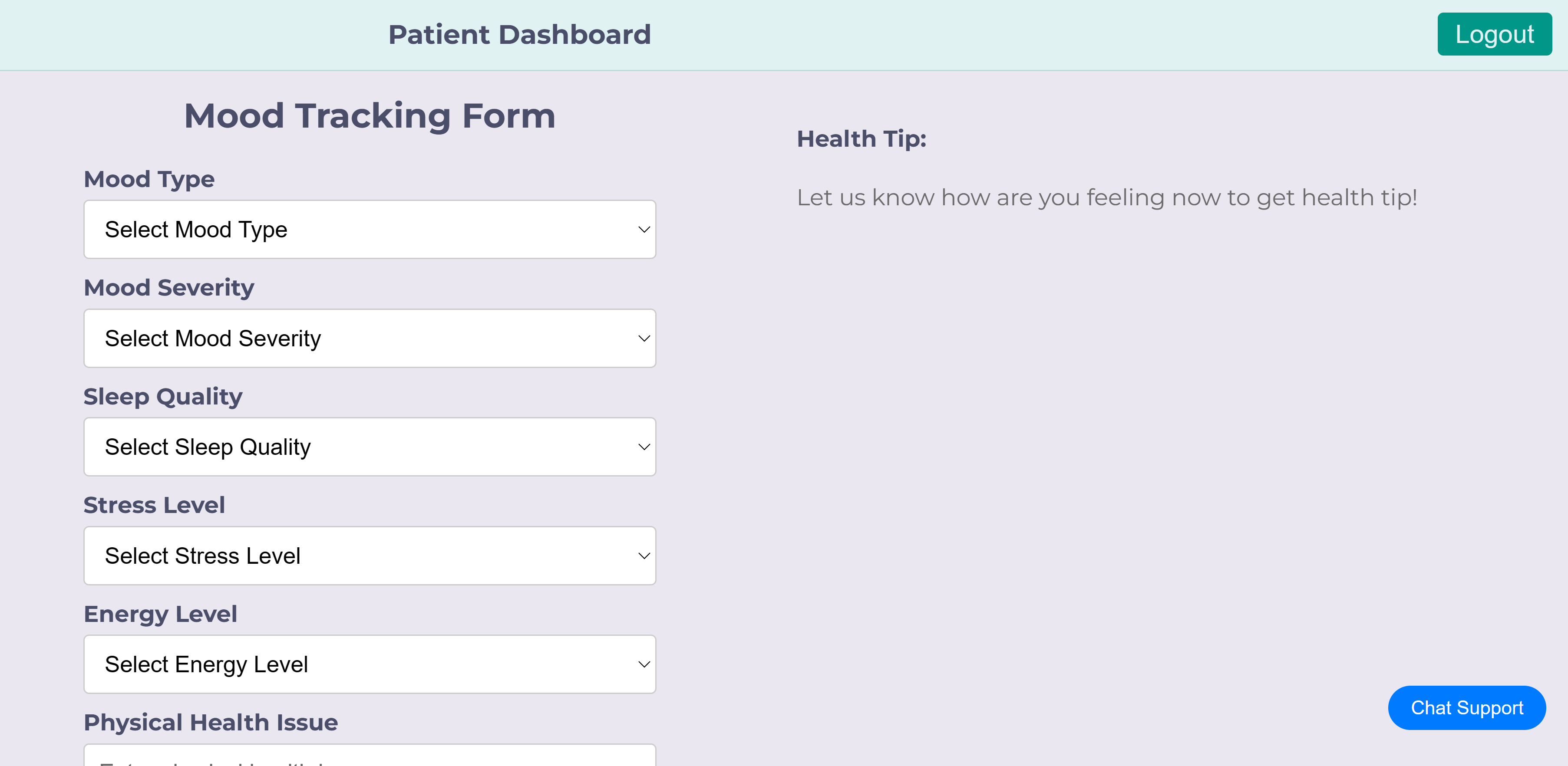 GitHub - ssamarasam/mood-tracker-support-chat
