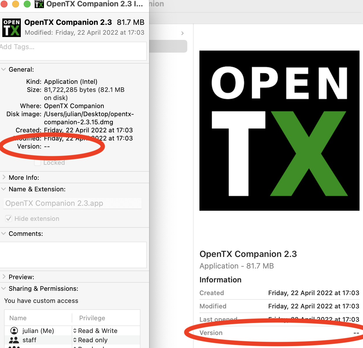 OpenTX Companion does not contain version numbers on macOS · Issue #8924 · opentx/opentx · GitHub