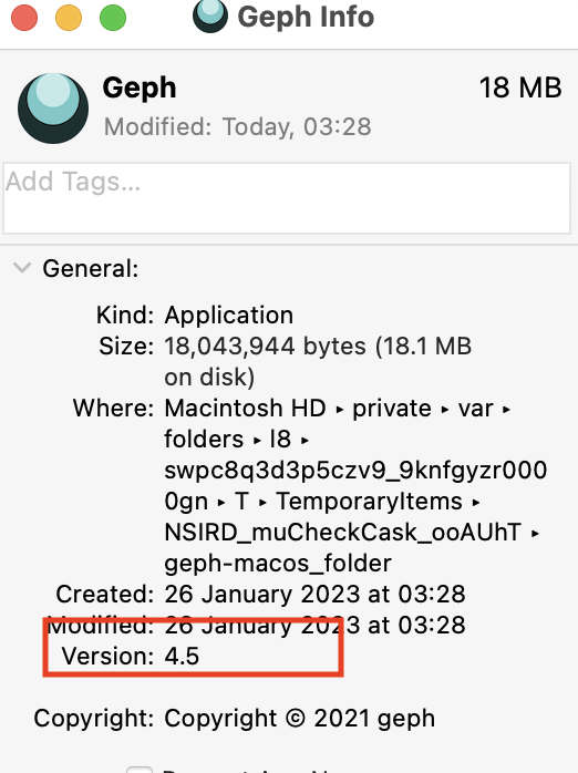 [macOS] version numbers broken in recent releases · Issue #86 · geph-official/geph4-client · GitHub