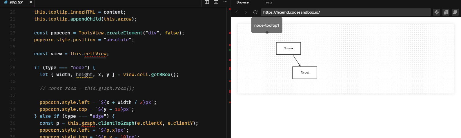 自定义了tool显示tips,缩放之后位置不正确 · Issue #1174 · antvis/X6 · GitHub
