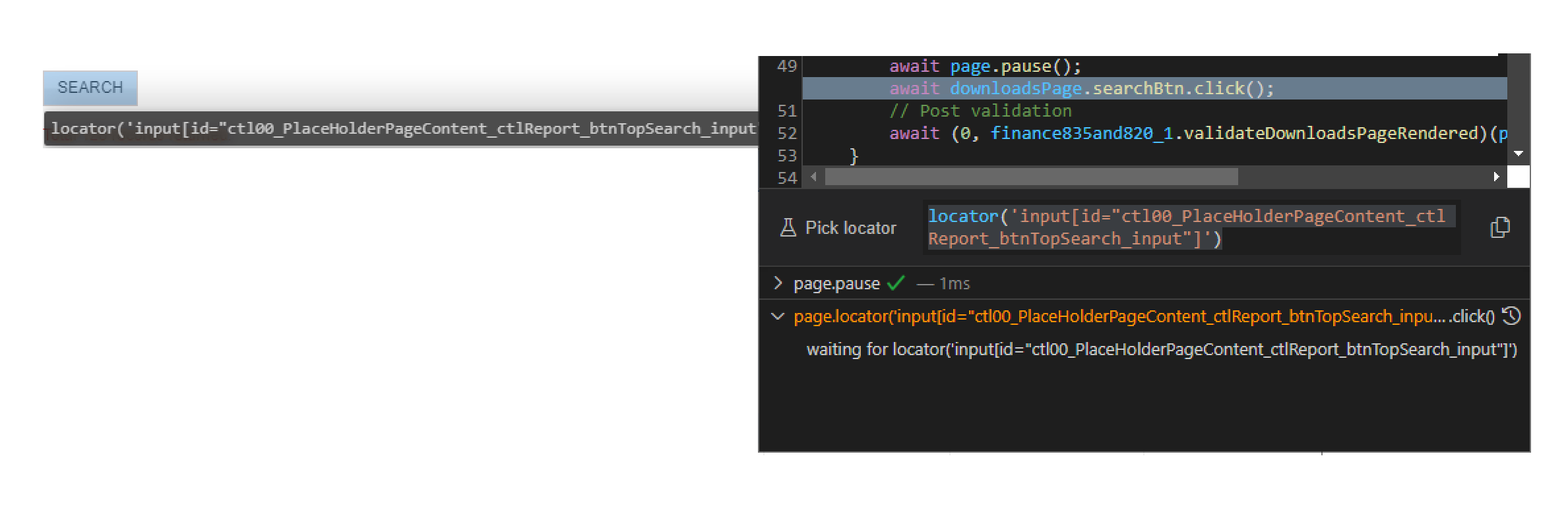 Element Is Found With Pick Locator But Times Out When Running In Automation · Issue 21167 1302
