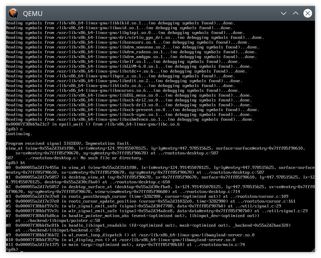 rootston crashes when handling SDL2 clients · Issue #1333 · swaywm/wlroots · GitHub