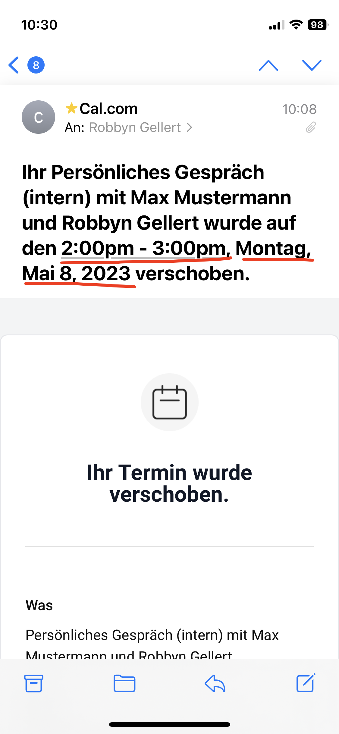 [CAL-1628] Wrong time format in emails and SMS · Issue #8746 · calcom/cal.com · GitHub
