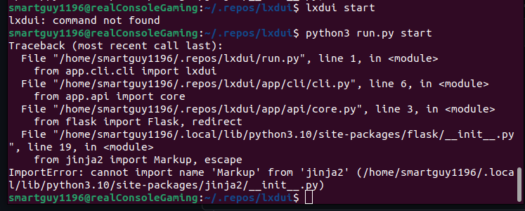 Error importing "markup" from "jinja2" on startup on Ubuntu 22.04 ...
