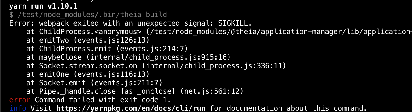 Error In Build · Issue 3295 · Eclipse Theia Theia · Github
