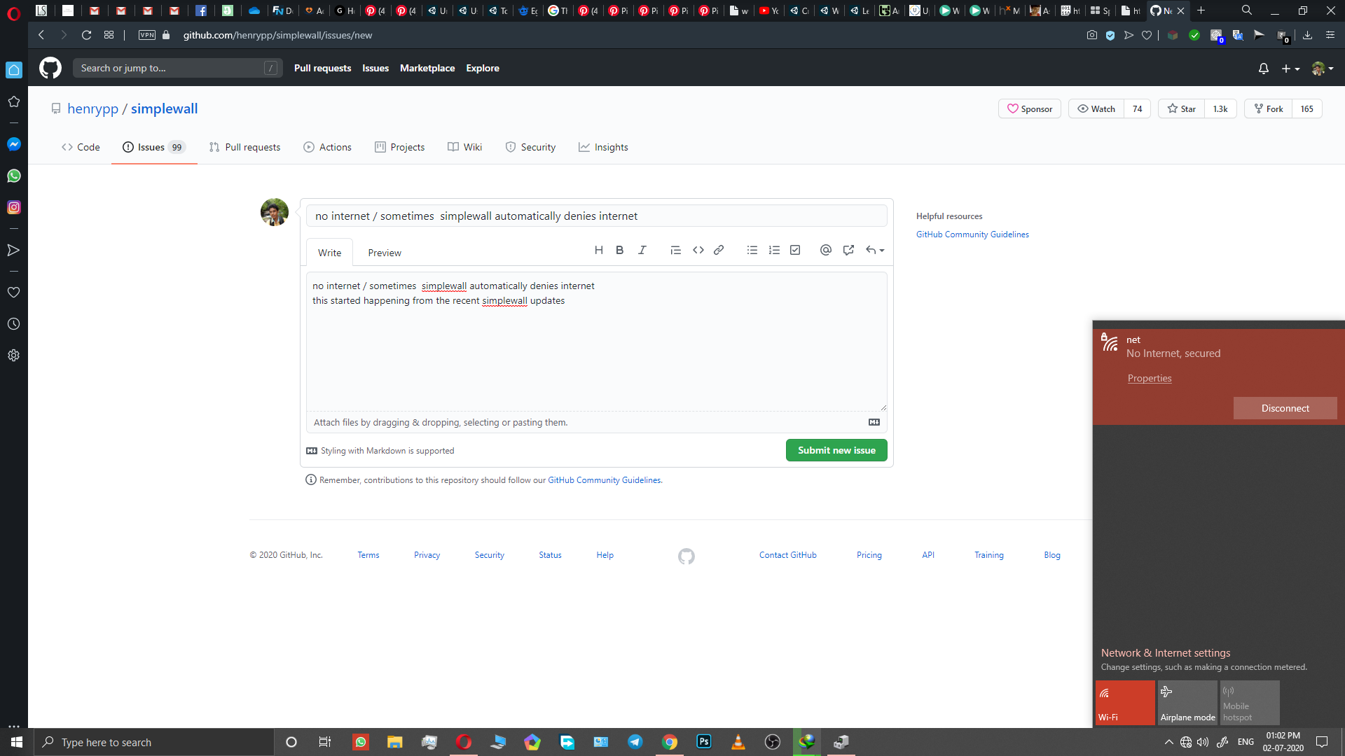 no internet / sometimes simplewall automatically denies internet · Issue #709 · henrypp ...